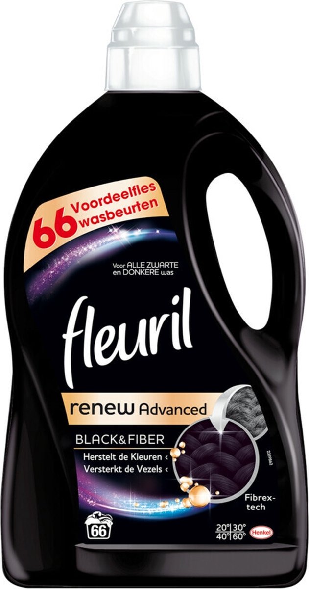 4x Fleuril Wasmiddel Renew Zwart 3,9 liter | bol.com