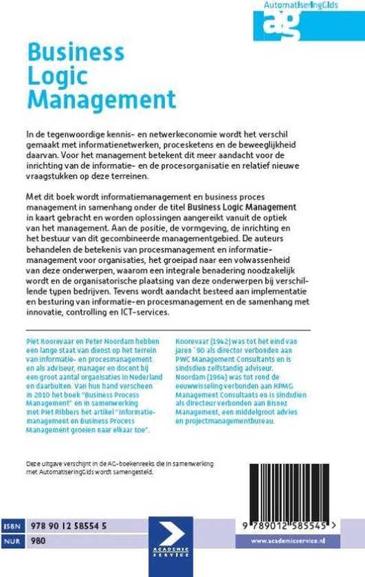 Business logic management | 9789012585545 | Peter Noordam | Boeken | bol