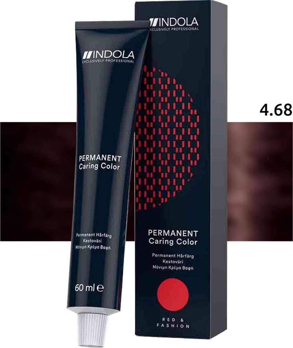 Indola - Indola Profession Permanent Caring Color 4.68 60ml | bol.com