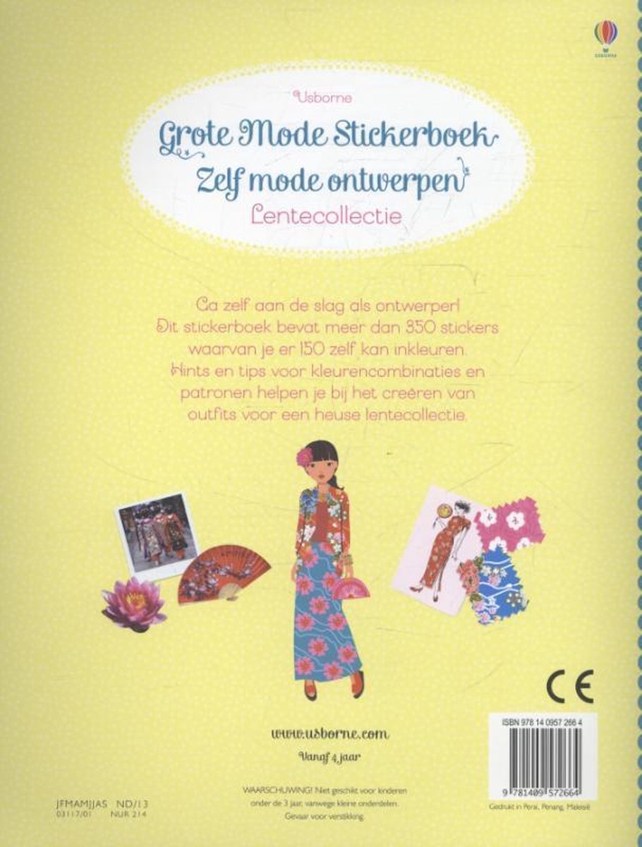 GROTE MODE STICKERBOEK - ZELF MODE ONTWERPEN, Usborne | 9781409572664 ...