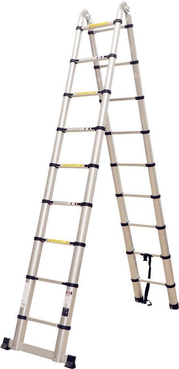 Telescoop telescopische Ladder Inklapbaar - Werkhoogte 5,60 m | bol.com