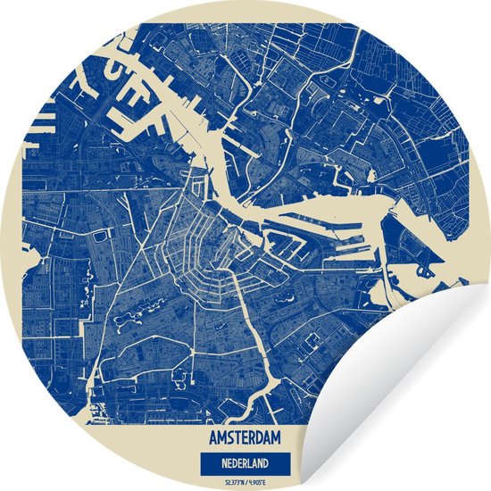 Amsterdam Nederland - Bas 52373 ° N / 4905 ° E - Sticker mural hi Wall ...