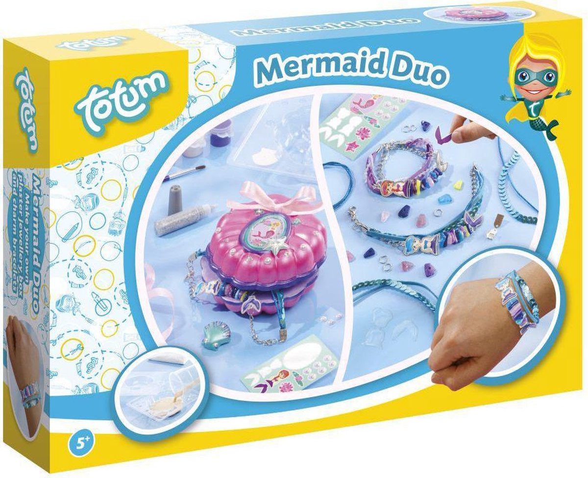 Totum Mermaid Duo 2 in 1 set - Knutselset zeemeerminnen - armbandjes ...