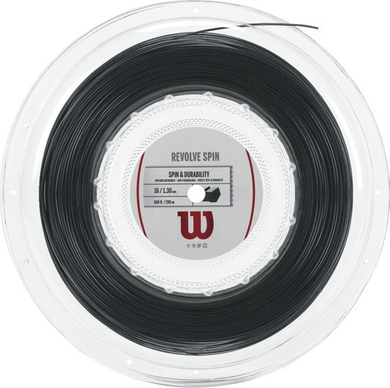 Wilson Tennissnaar Revolve 16 Op Rol 200m Zwart | bol
