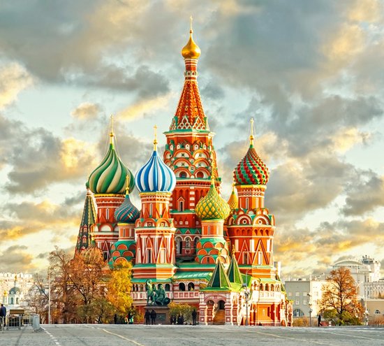 Kathedraal van de Voorbede van de Moeder Gods in Moskou - Fotobehang ...