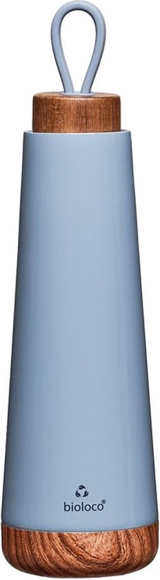 Bioloco RVS Drinkfles Thermo - Powderblue/lichtblauw - 500ml | bol.com