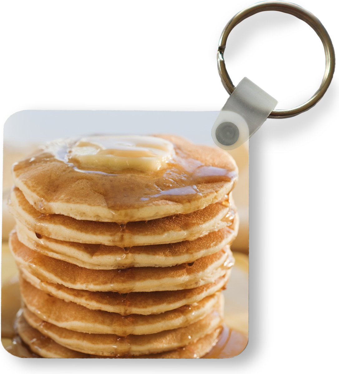 Sleutelhanger - Uitdeelcadeautjes - Deze stapel van pannenkoeken is ...