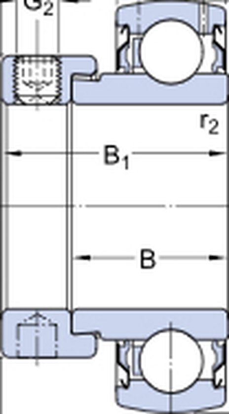 SKF Insertlager - YET 207 - 35x72x38,9mm | bol