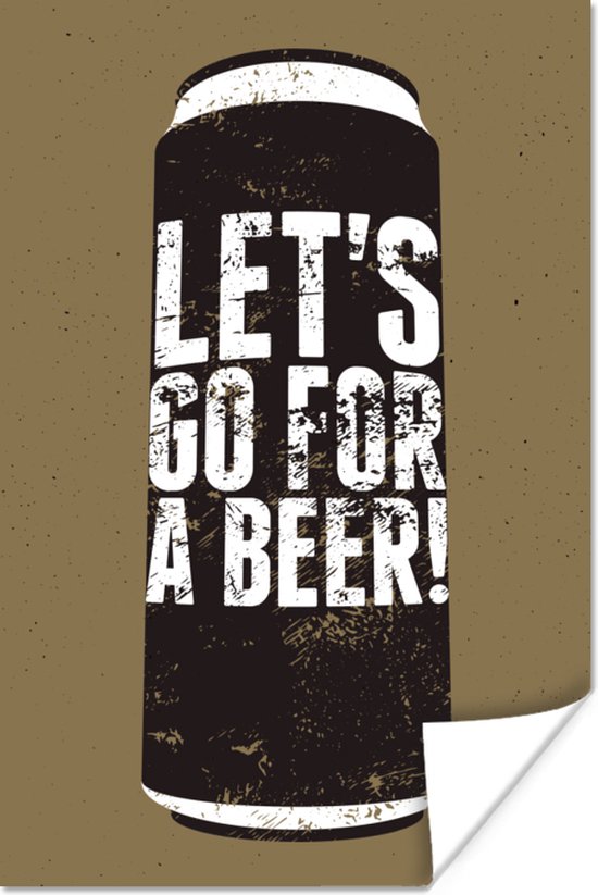 Poster Bier - Blik - Vintage - Drank - Quotes - Spreuken - 20x30 cm ...