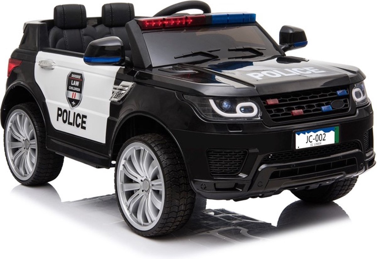 Politie Jeep 12 volt elektrische kinderauto met zwaailichten, sirene en ...