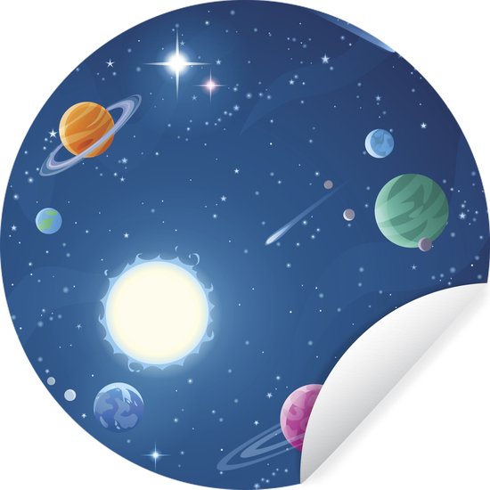 WallCircle - Muurstickers - Behangcirkel - Een illustratie van de met ...
