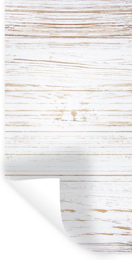 Muurstickers - Sticker Folie - Structuur van witte planken - 80x160 cm ...