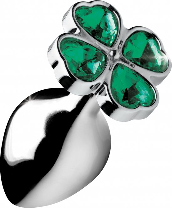 Lucky Clover Gem - Medium Anal Plug - Silver - Butt Plugs & Anal Dildos ...