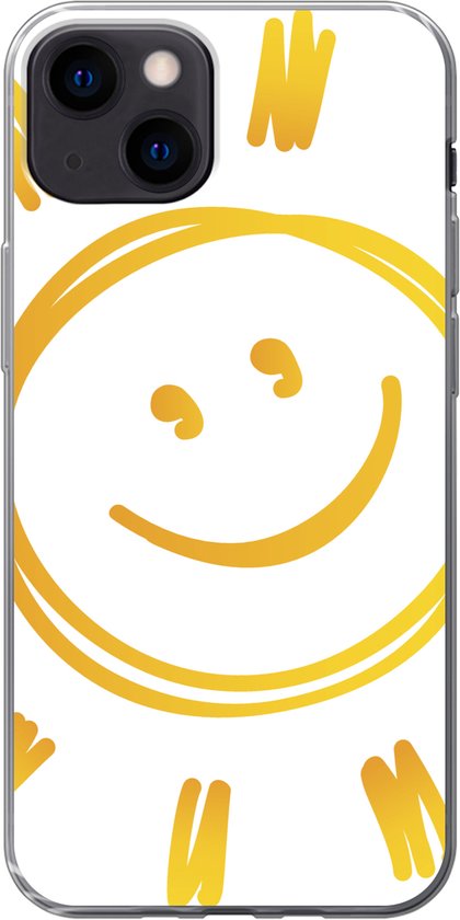iPhone 13 hoesje - tekening van glimlachende zon - Siliconen Telefoonhoesje | bol.com