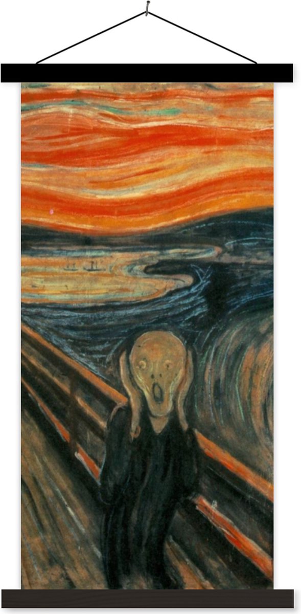 Posterhanger incl. Poster - Schoolplaat - De schreeuw - Edvard Munch ...