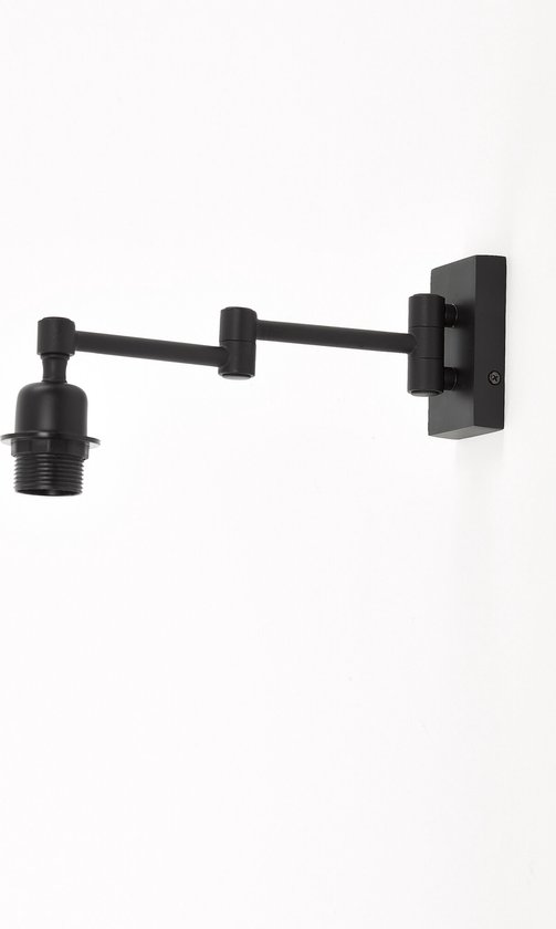 Mesa wandlamp in zwart met verstelbare arm, zonder lichtbron geleverd ...