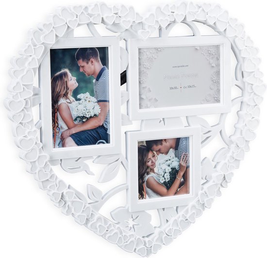 hart fotolijst collage - multi-fotokader - formaat dwars 10x10 cm ...