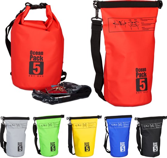 waterdichte tas - 5 liter - licht - ocean pack - rood | bol