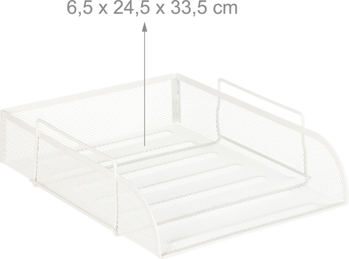 Relaxdays 4x brievenbak stapelbaar - postbakje - metaal - sorteerbak ...