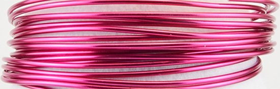 Vaessen Creative Aluminium Draad - 3mm - ±26m - 500g - Sterk roze | bol