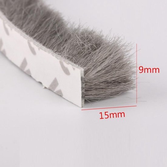 Grijs Tochtstrip Zelfklevend 10 Meter Tochthond Tochtborstel Tochtband ...