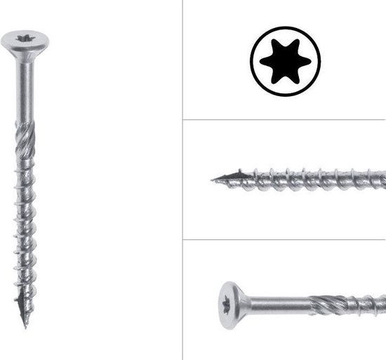 Wovar Tuinschroeven Verzinkt 5 x 110 mm Torx 25 met snijpunt | Doos 200 ...