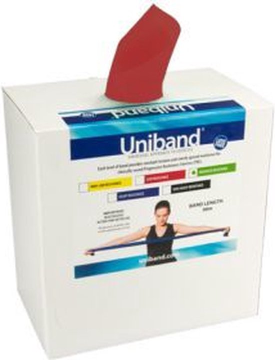 Uniband Dynabands Latexvrij 50 M-Light Rood | bol