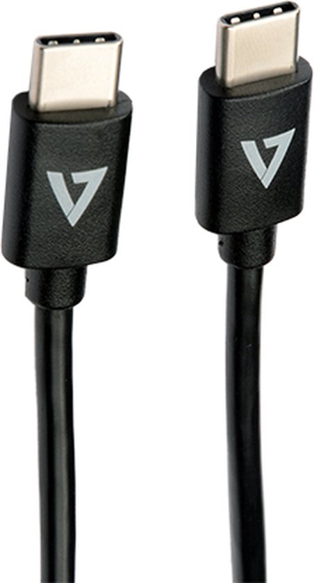 Cable USB C V7 V7USB2C-1M Black | bol
