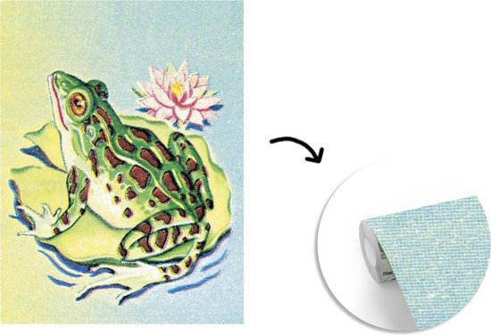 Behang - Fotobehang Kikker - Lelie - Water - Breedte 220 cm x hoogte ...