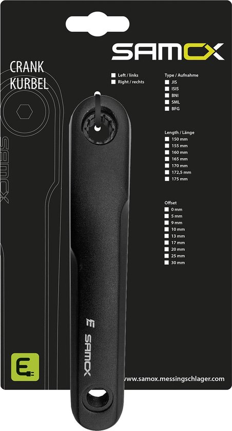 Samox Crank Bosch Gen 3 Rechts 170 Mm Offset 5 Mm Aluminium Zwart | bol