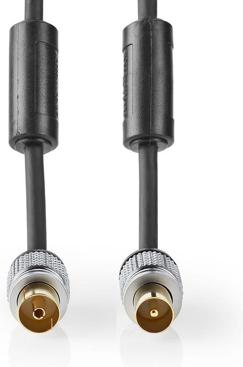 Nedis Coaxkabel | IEC (Coax) Male | IEC (Coax) Female | Verguld | 75 ...