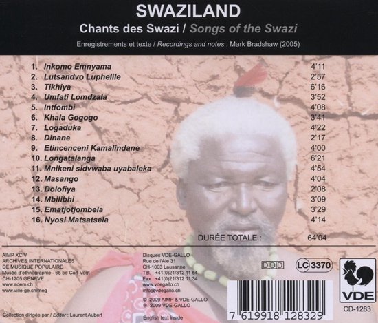 Various Artists - Swaziland/Chants Des Swazi (CD), various artists ...