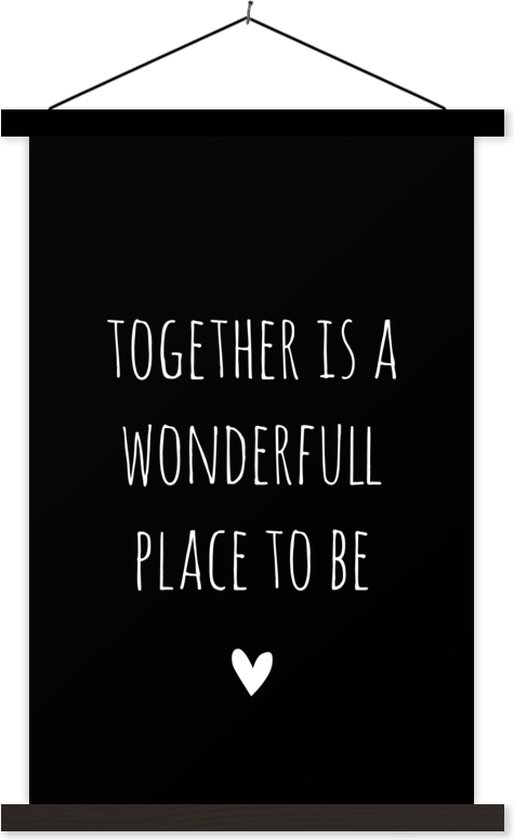 Posterhanger incl. Poster - Schoolplaat - Engelse quote "Together is a ...