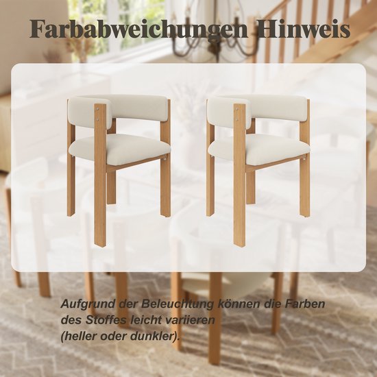 Wishdor Eetkamerstoelen Set Van 6 - Ergonomisch Ontwerp - Dikke ...