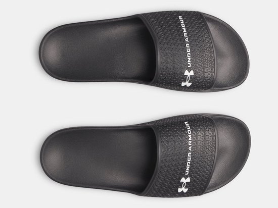 Under Armour UA ARMR SLIDE LITE-BLK Hommes Slippers - Zwart - Wit | bol