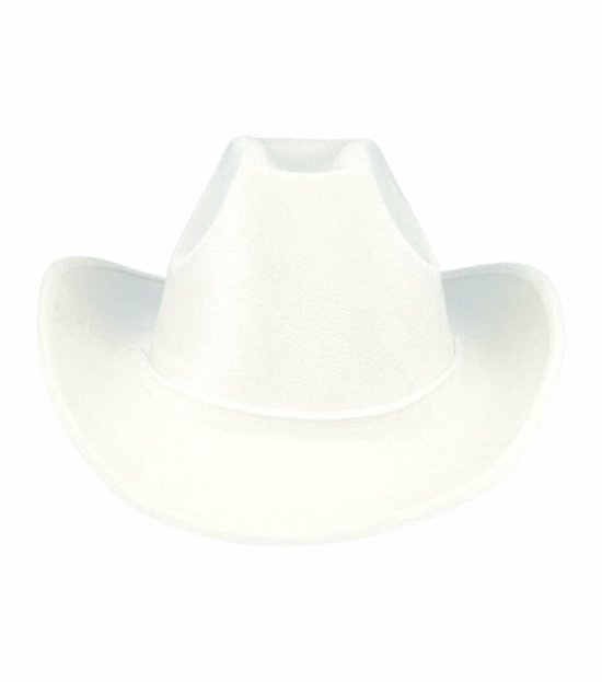 Haarsoires witte cowboyhoed dames - Velvet - One Size - Wit | bol