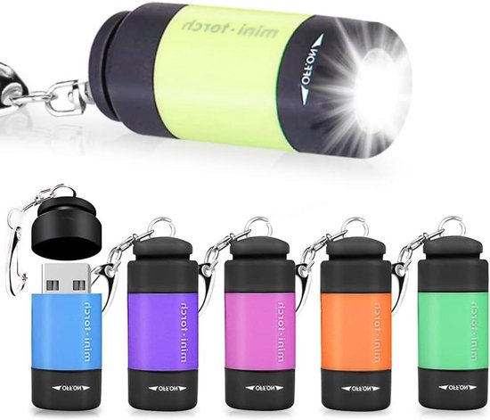 Mini led zaklamp voor kinderen - kleine zaklamp met koord, gekleurde ...