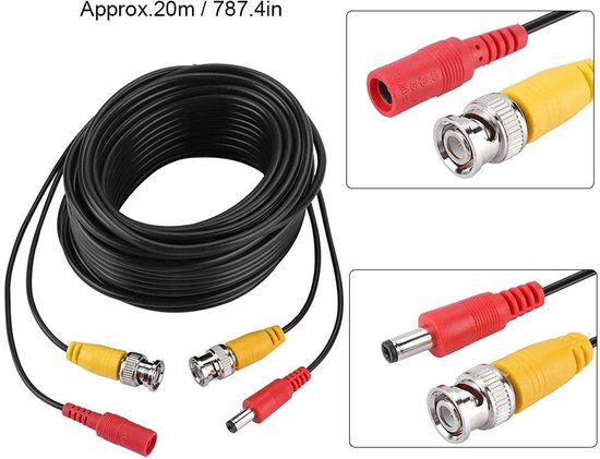 BNC Video Power Kabel voor CCTV Surveillance DVR Camera Monitoring ...