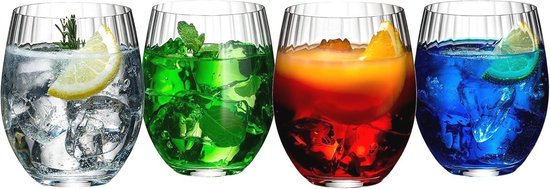 Mixing Tonic Cocktail Tumblers Set van 4 - Perfect voor Gin Tonic Creaties | bol