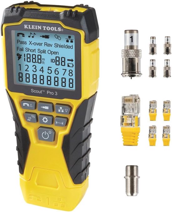 Kabeltester voor audio, video, netwerk en telecommunicatie - Geel en ...