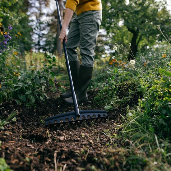 Universele hark gereedschapskop met 12 tanden, breedte 41 cm, kunststof zwart 1014917... | bol