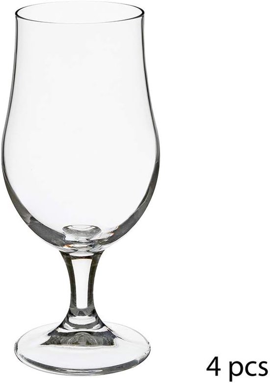 Bierglazen set - 4 stuks - 37 cl - elegant design - decoratief servies | bol