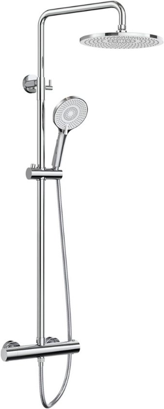 Douchesysteem Met Thermostaat En Ronde Regendouche – 25 cm Douchekop, 3 ...