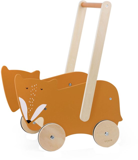 Trixie Houten Loopwagen - Mr. Fox - Babywalker - Kinder speelgoed ...