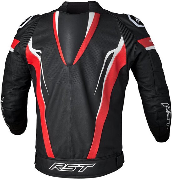 RST Tractech Evo 5 Red Black White Leather Jacket 50 - Maat - Jas | bol