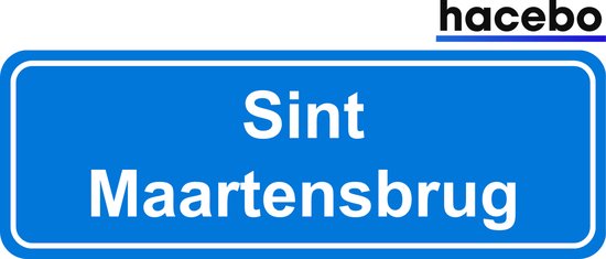 Hacebo - Plaatsnaam Sticker - 29x10 CM - Sint Maartensbrug sticker ...