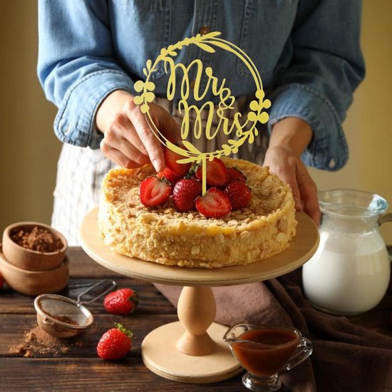 Cake Topper hout taartdecoratie bruiloft taartsteker liefdestaartdecoratie voor... | bol