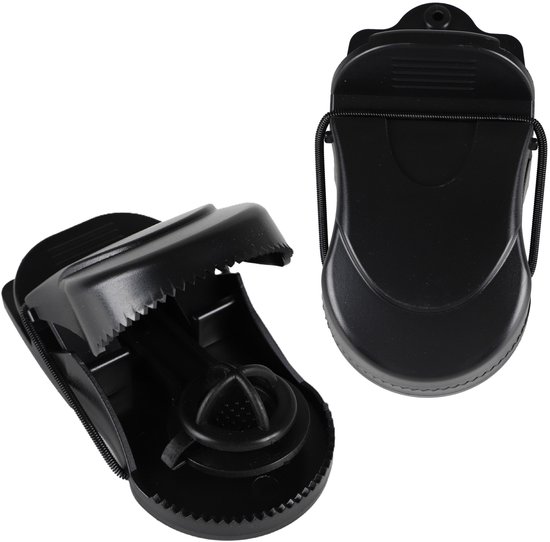 Herbruikbare muizenval - 2x - 10 cm - kunststof - muizenklem ...