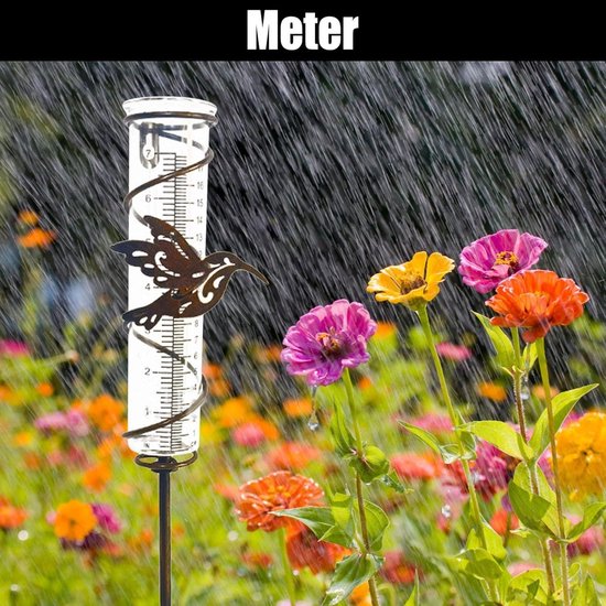 Neerslagmeter van glas - Litermeter regenmeter metaal - Vogel ...