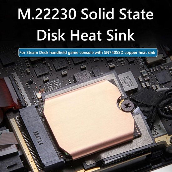 SSD Heatsink Thermal Pad voor Steam Deck M.2 2230 NVME Copper Heat Sink ...
